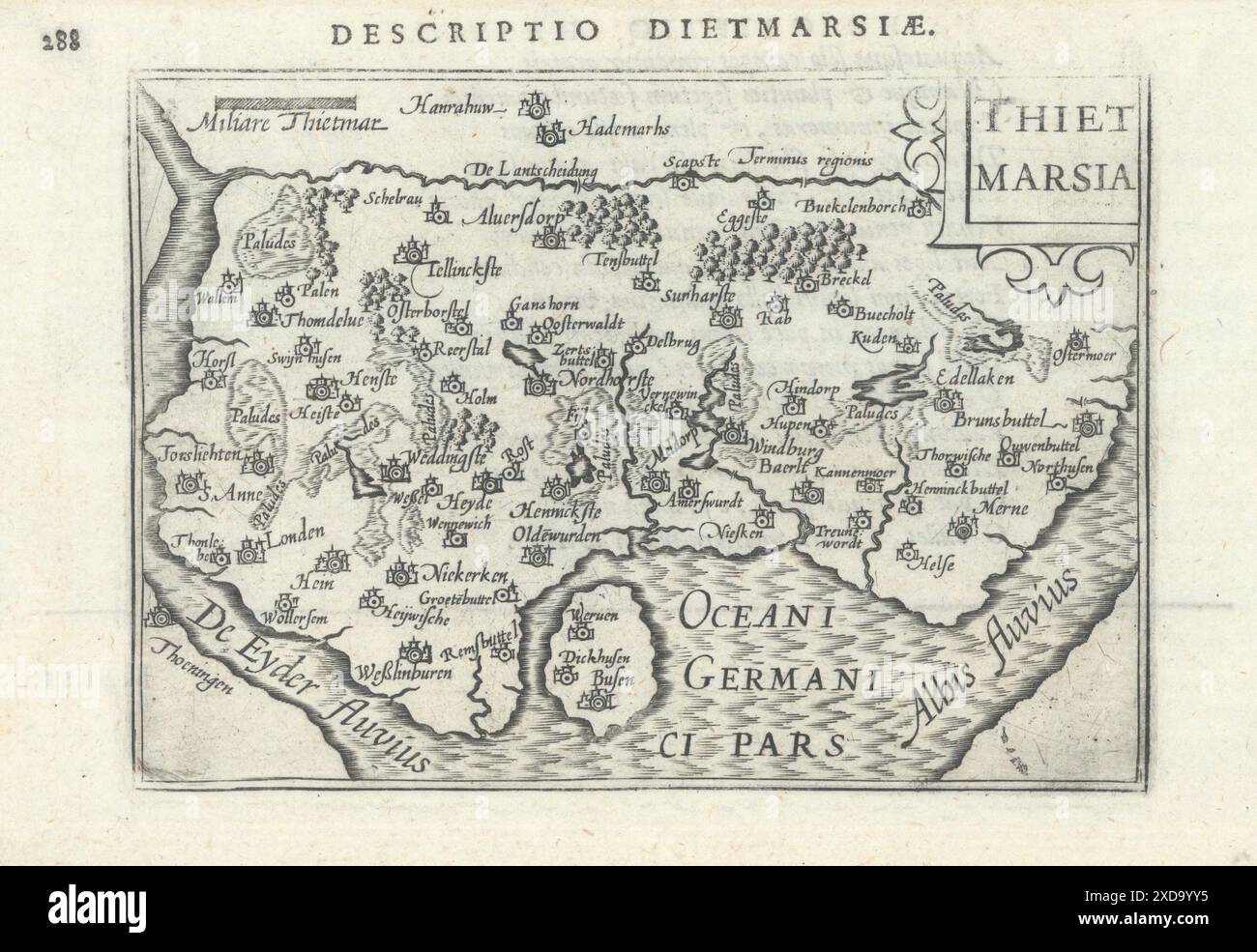 Thietmarsia by Bertius / Langenes. Dithmarschen, Schleswig-Holstein ...