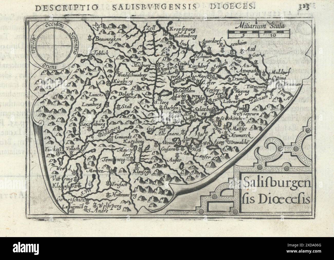 Salisburgensis Diocesis by Bertius / Langenes. The Diocese of Salzburg ...