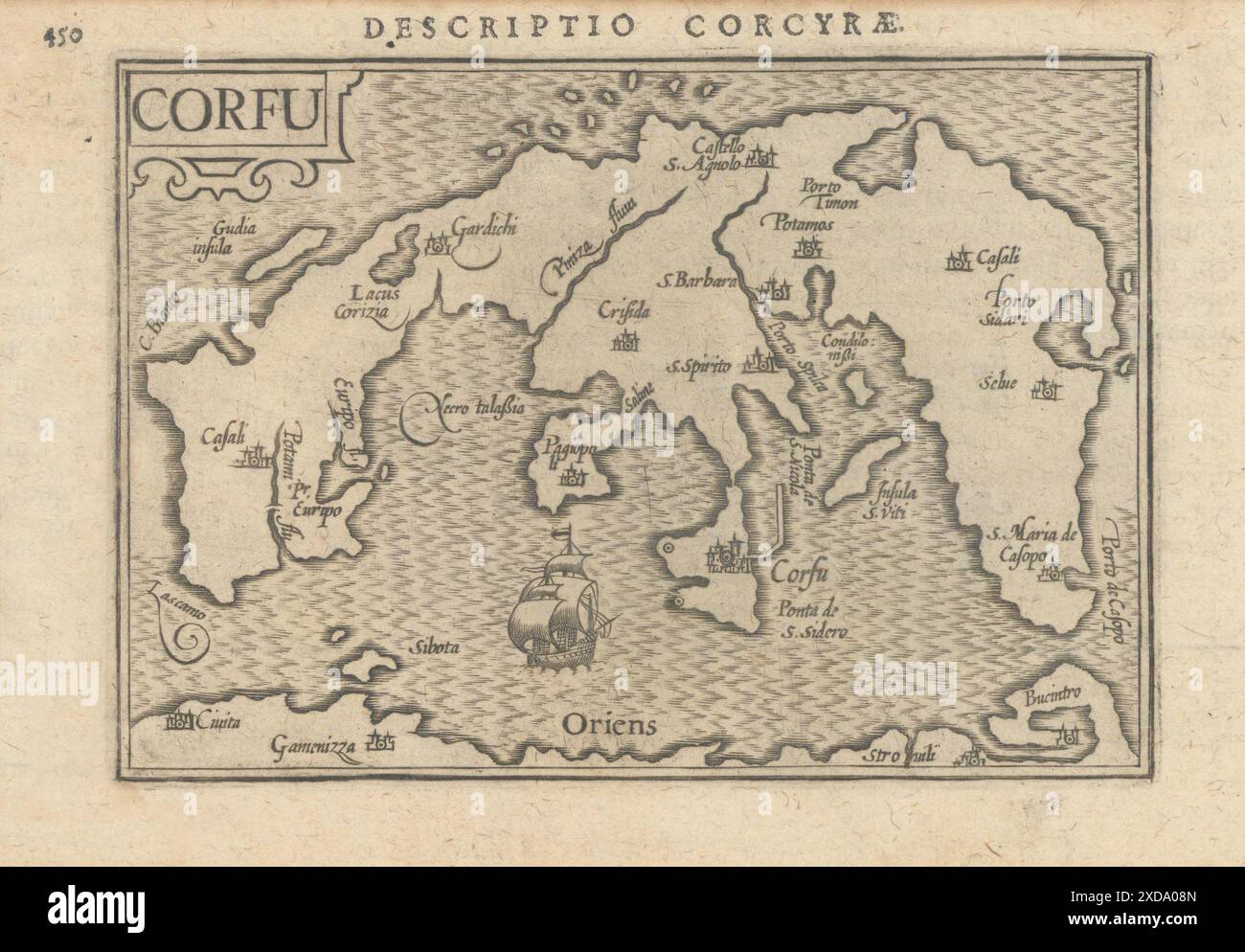 Map of corfu hi-res stock photography and images - Alamy