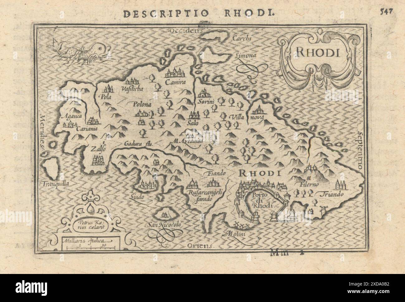 Island rhodes map hi-res stock photography and images - Alamy