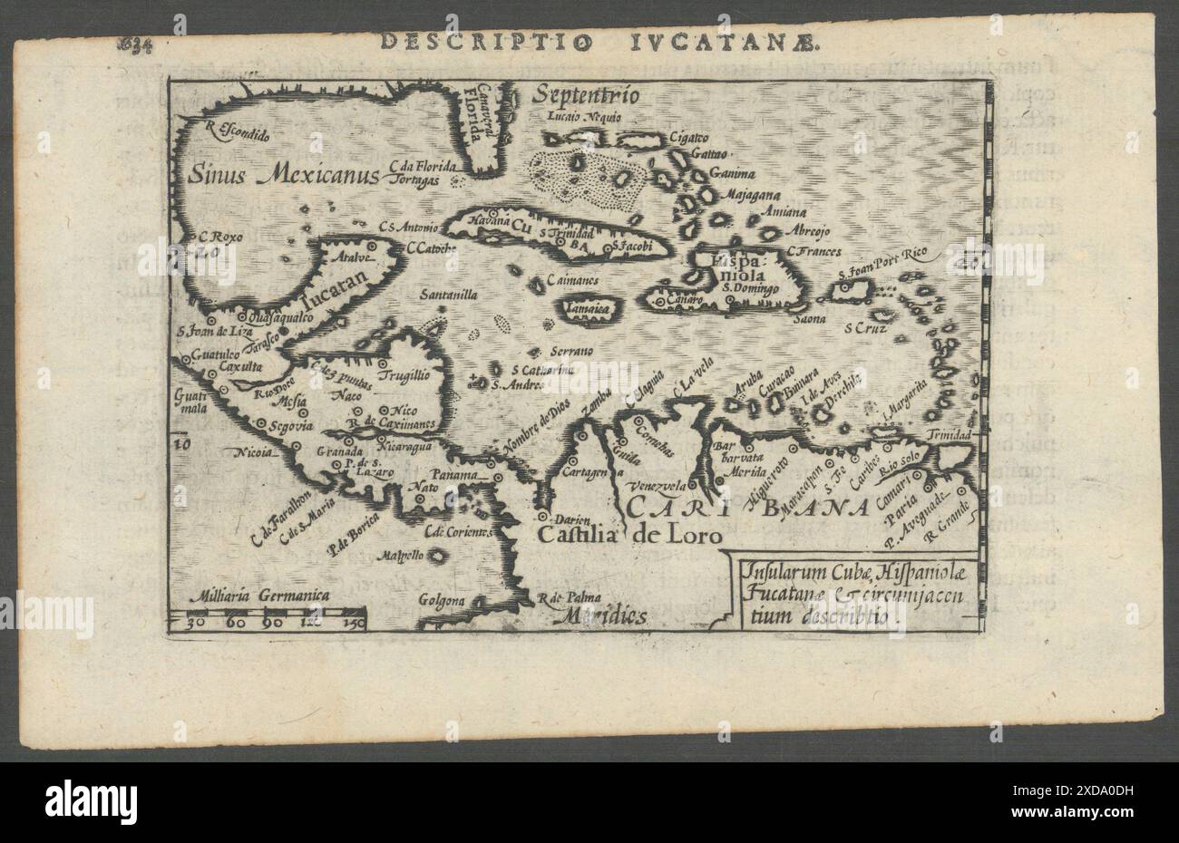 Insularum Cubae, Hispaniolae, Iucatanae… by Bertius/Langenes. Caribbean ...