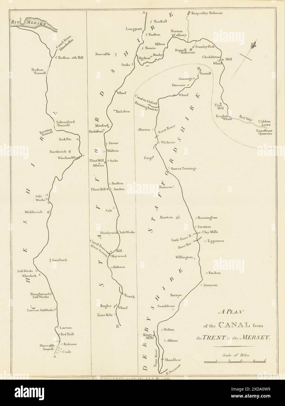 Cheshire canal map hi-res stock photography and images - Alamy