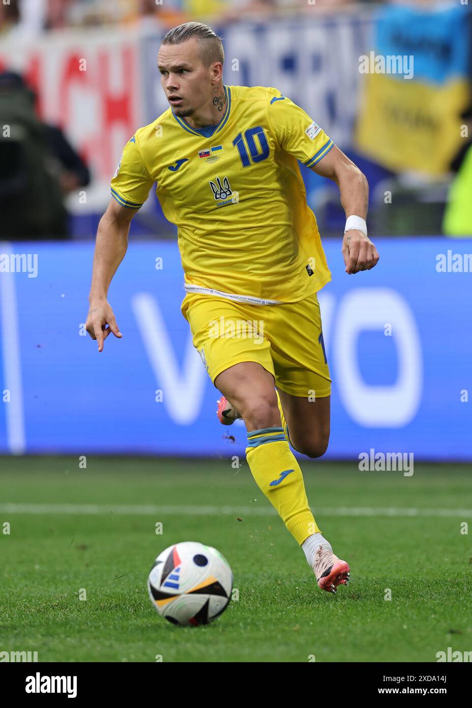 Dusseldorf, Germany, 21st June 2024. Mykhailo Mudryk of Ukraine during ...