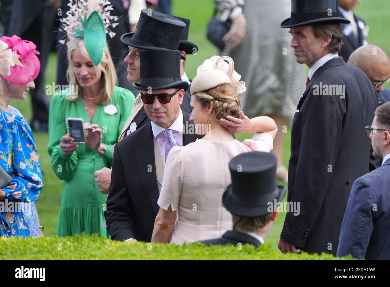 Harriet Sperling and Peter Phillips during day four of Royal Ascot at ...