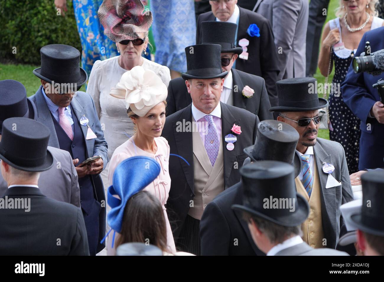Harriet Sperling and Peter Phillips during day four of Royal Ascot at ...
