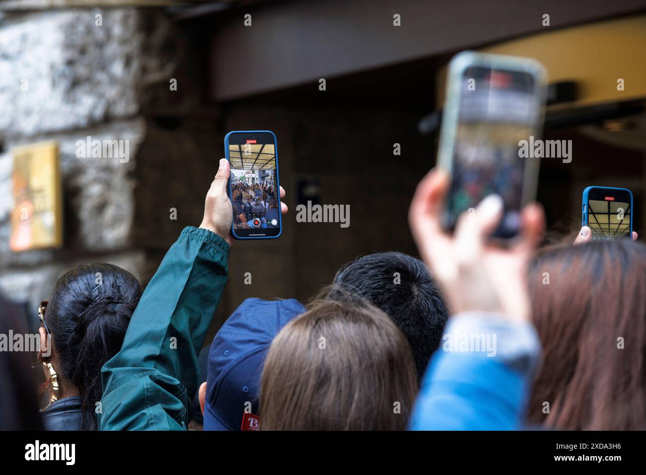 fans of Colombian singer Karol G wait in front of the Excelsior Hotel ...