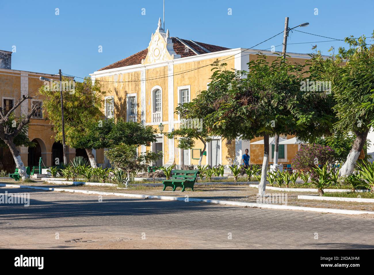 Mozambique, Nampula, Ilha de Moçambique, Stone town main square Stock ...