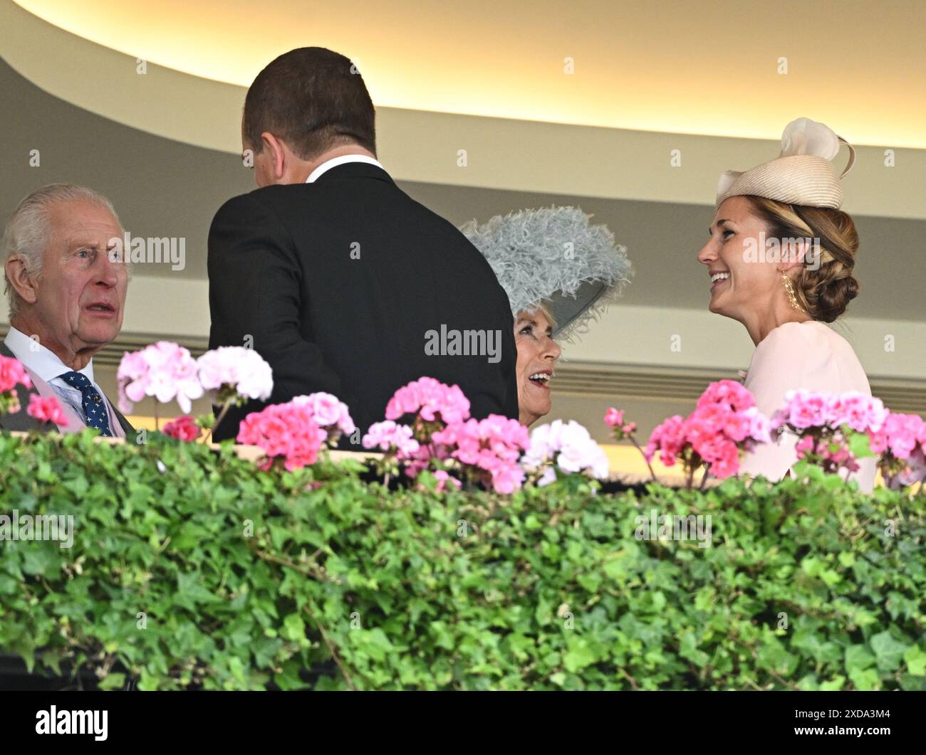 Ascot, UK. June 21st, 2024. King Charles, Queen Camilla, Harriet ...