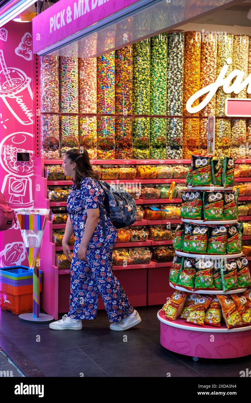 candy store jamin on the shopping street Hohe Strasse, Cologne, Germany ...