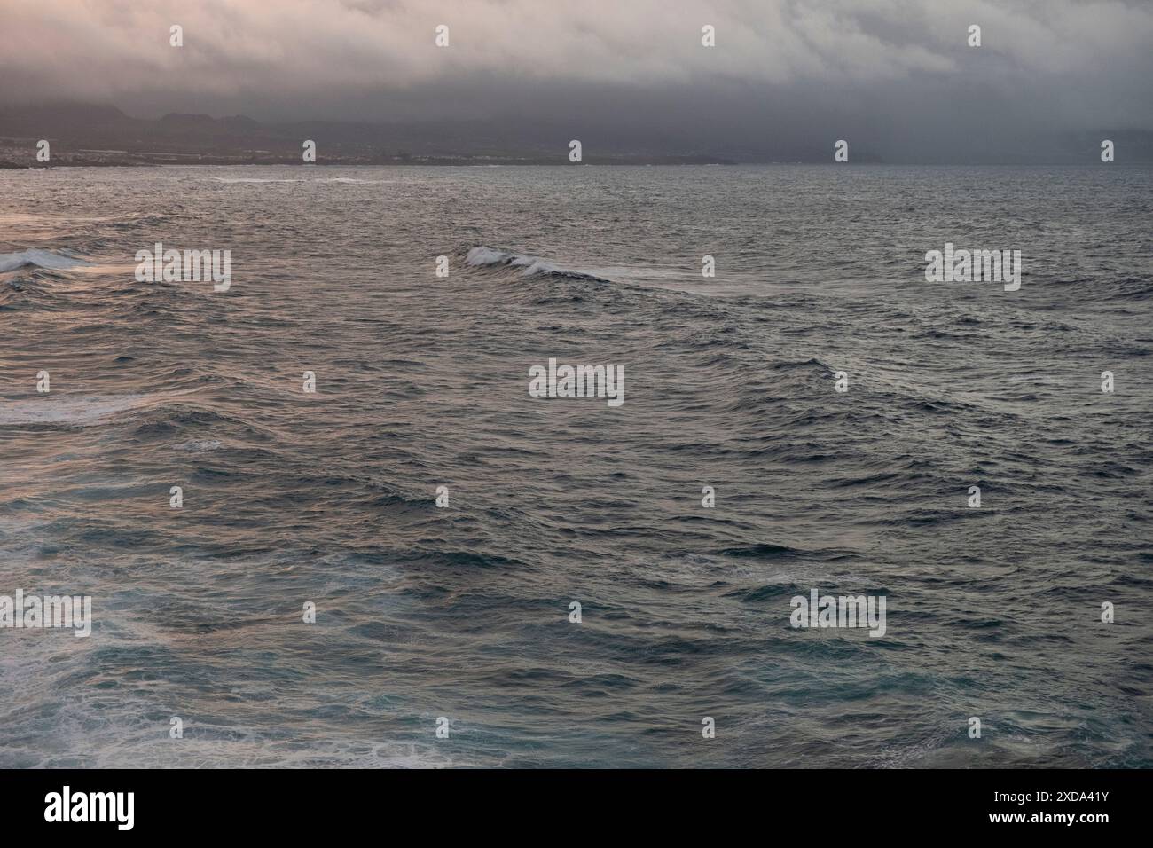 View of the atlantic ocean on the North Coast of Sao Miguel island in ...