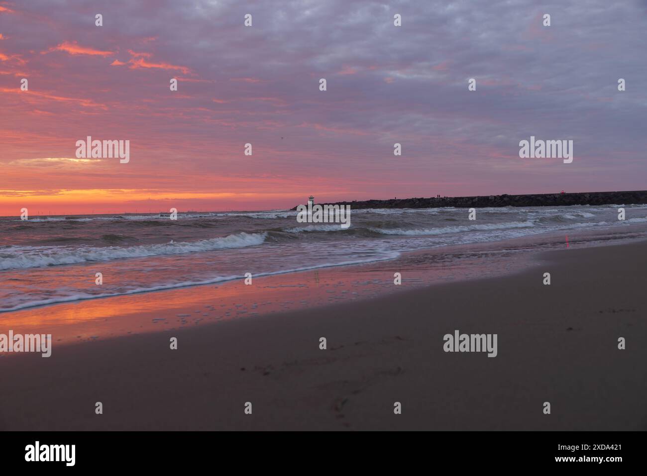 Sunset at the Beach - The Hague Stock Photo - Alamy
