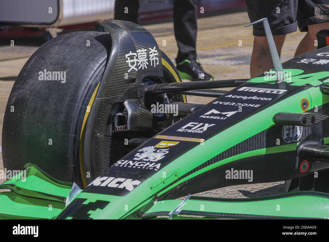 Stake F1 Team Kick Sauber C44, mechanical detail, front suspension during the Formula 1 Aramco ...