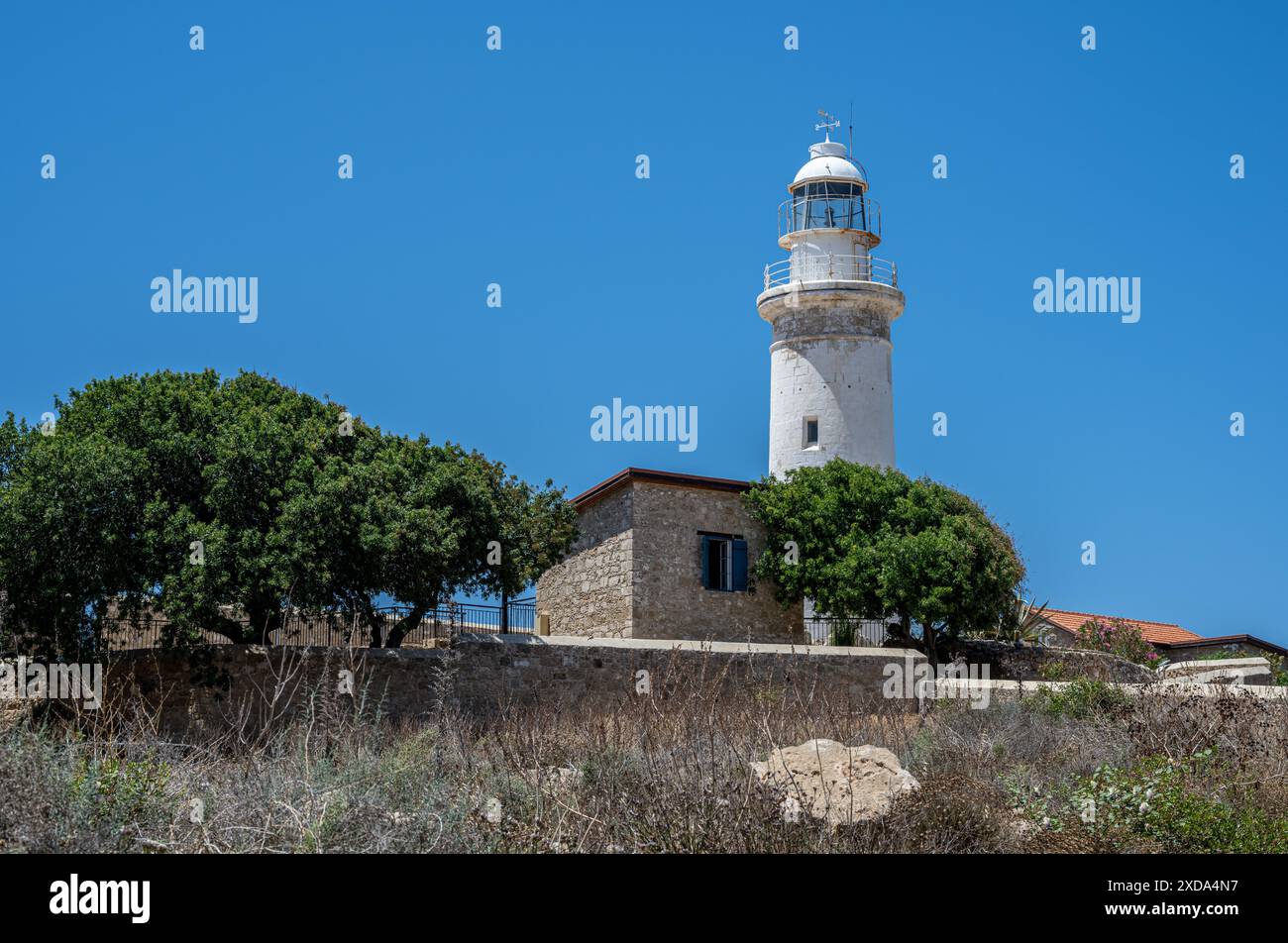 Paphos Lighthouse, Archaeological Site of Nea Paphos, Cyprus Stock ...