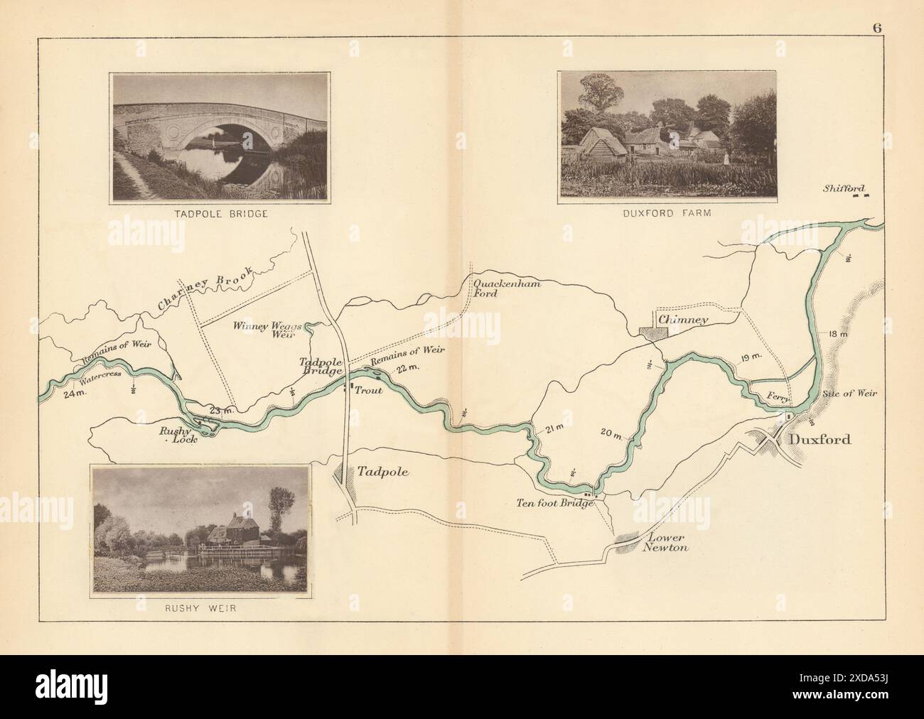 RIVER THAMES - Tadpole - Lower Newton - Duxford. Rushy Weir. TAUNT 1887 ...