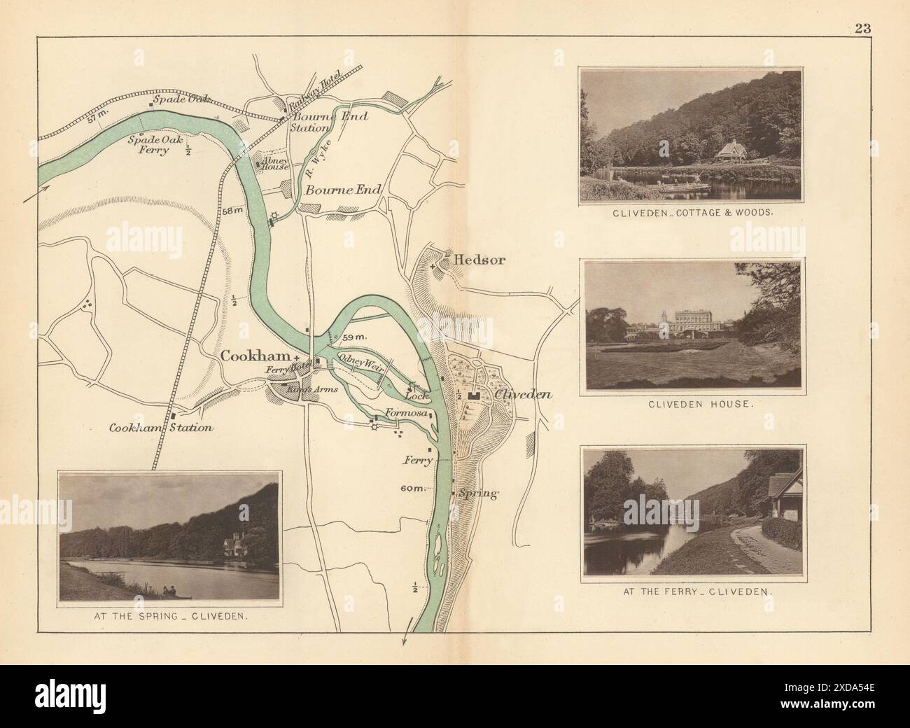 Old london map thames hi-res stock photography and images - Alamy
