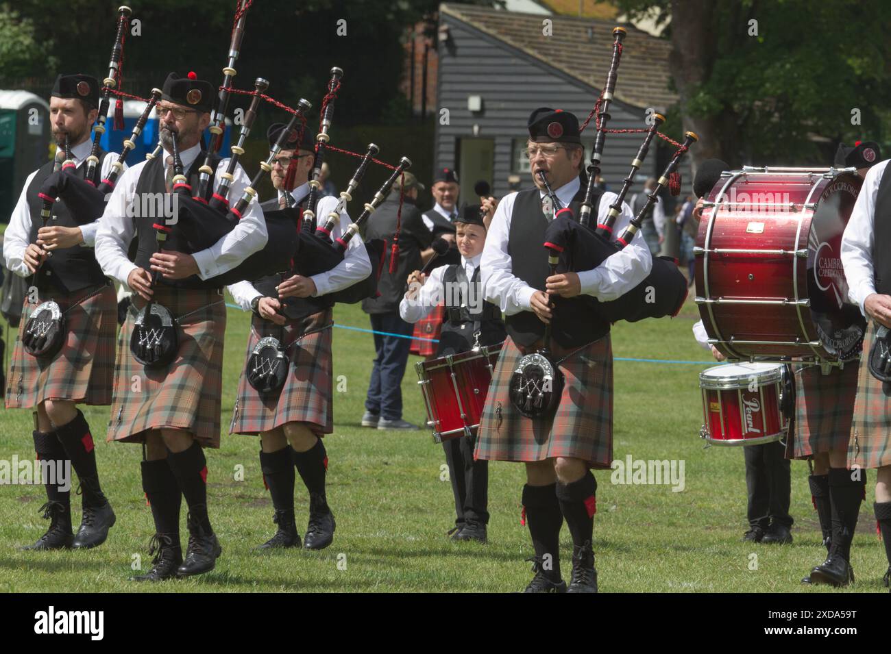 The Cambridgeshire Caledonian Pipe Band perform at Pipes in the Park ...