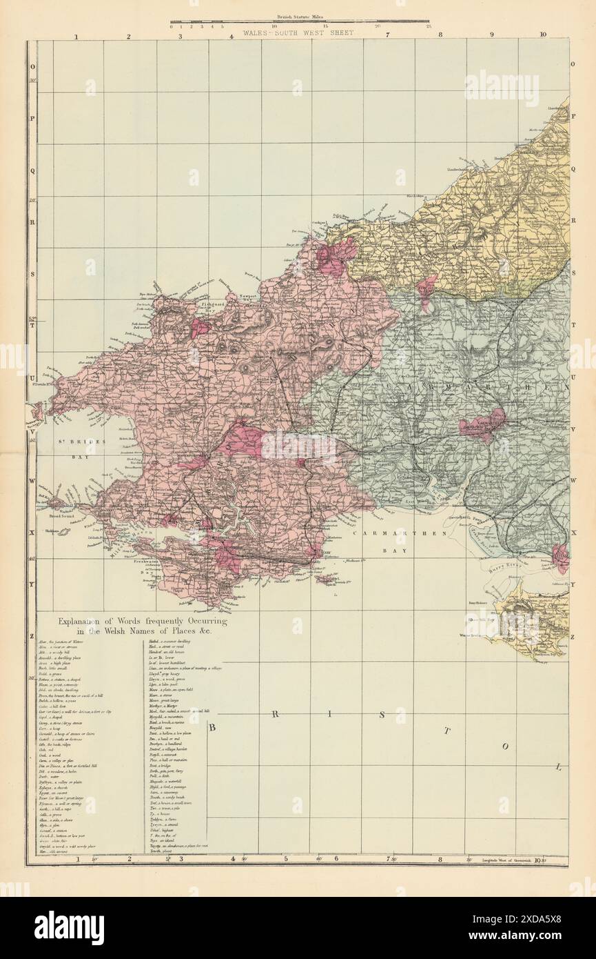 Map south wales south west hi-res stock photography and images - Alamy