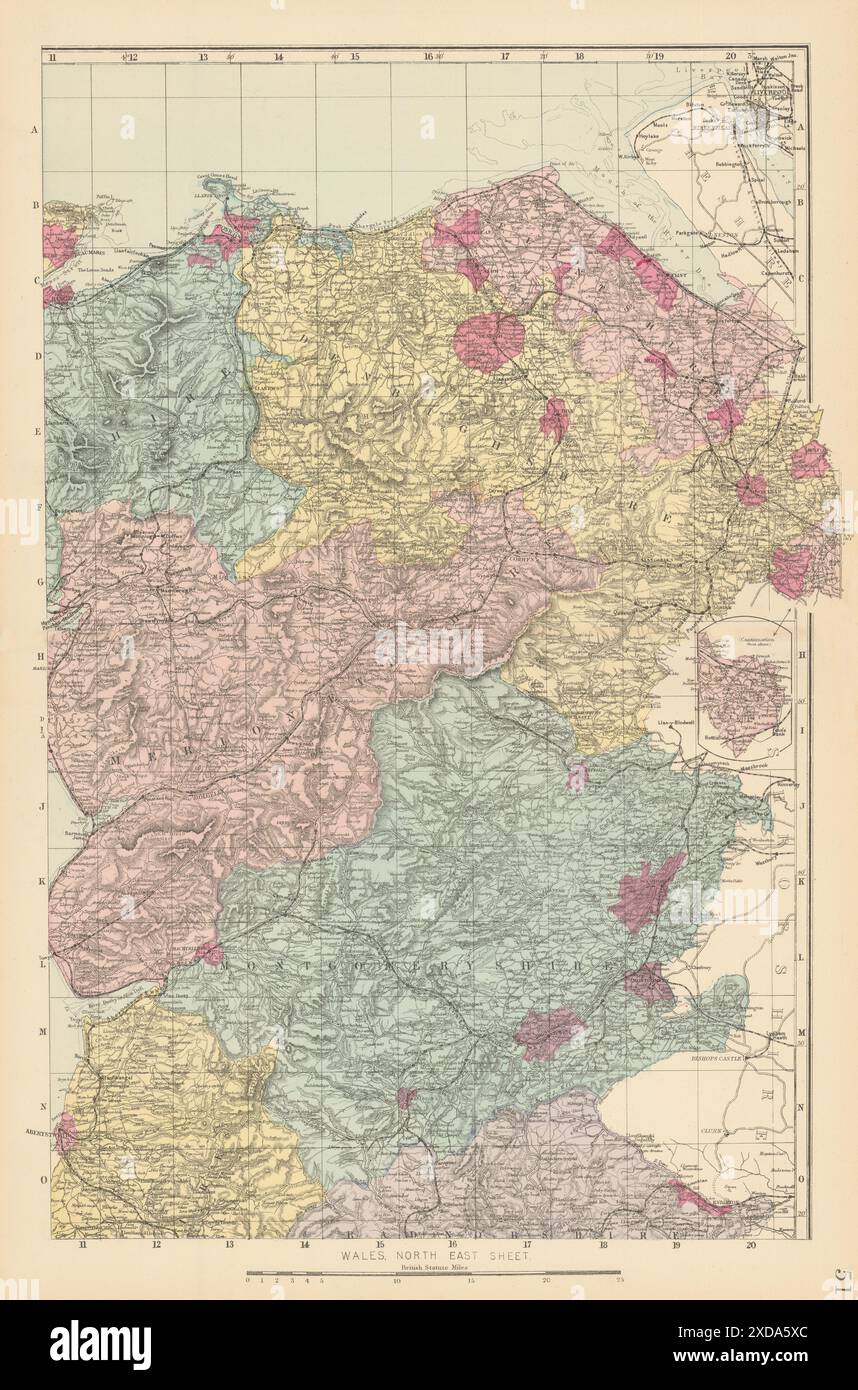 Denbigh map hi-res stock photography and images - Alamy