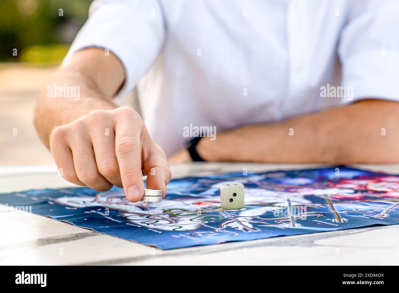 Close-up of Hands on background with Game Board Ancient Indian Game ...