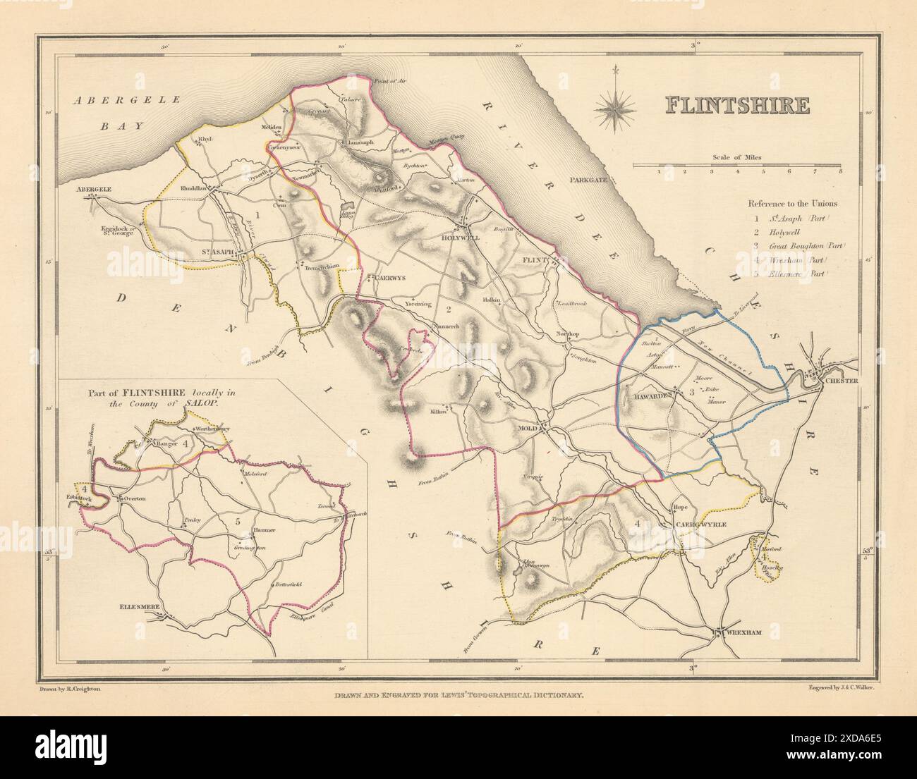 Lewis county map hi-res stock photography and images - Alamy