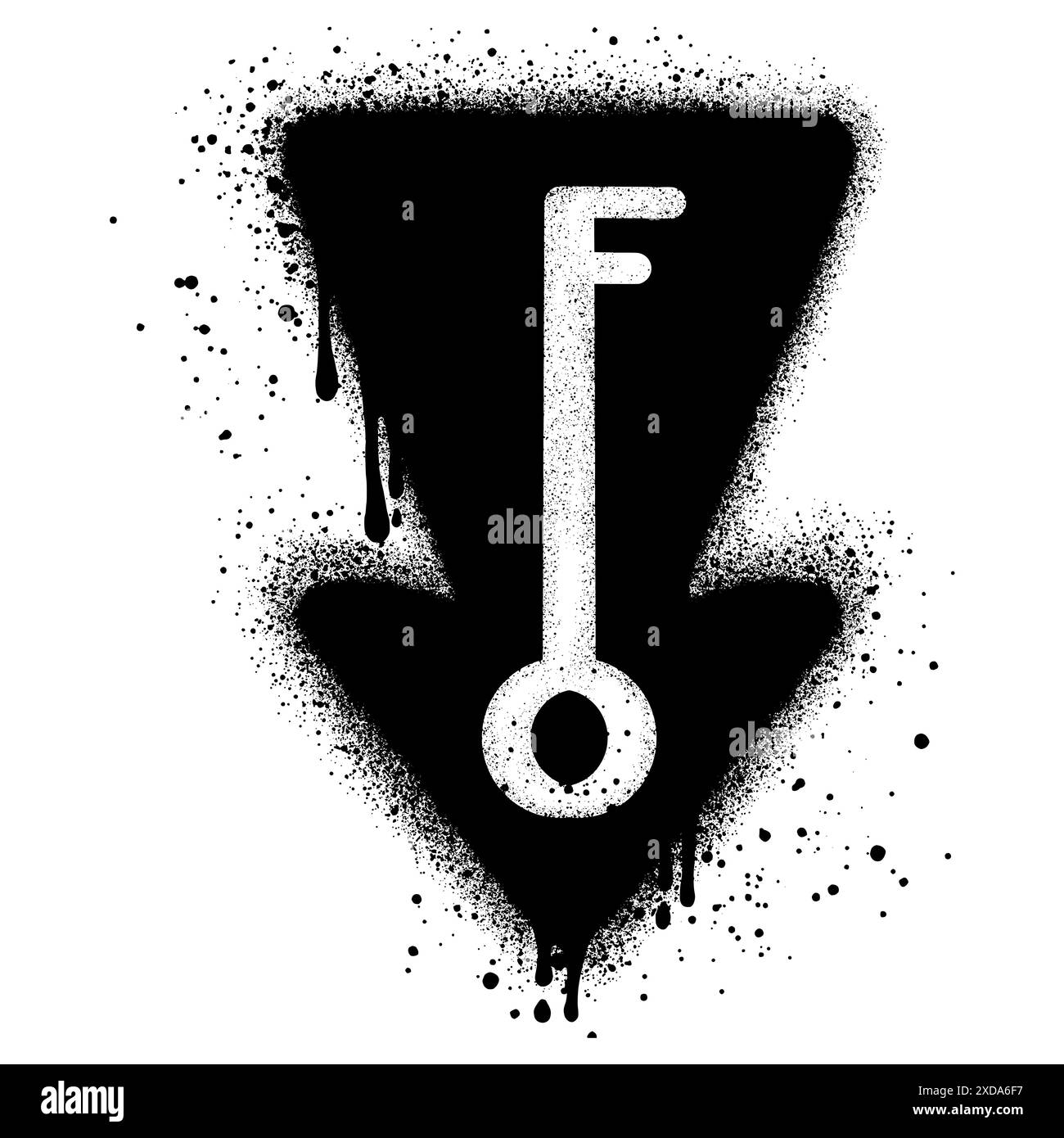 Spray Painted Graffiti Key Sprayed isolated on white background Stock ...