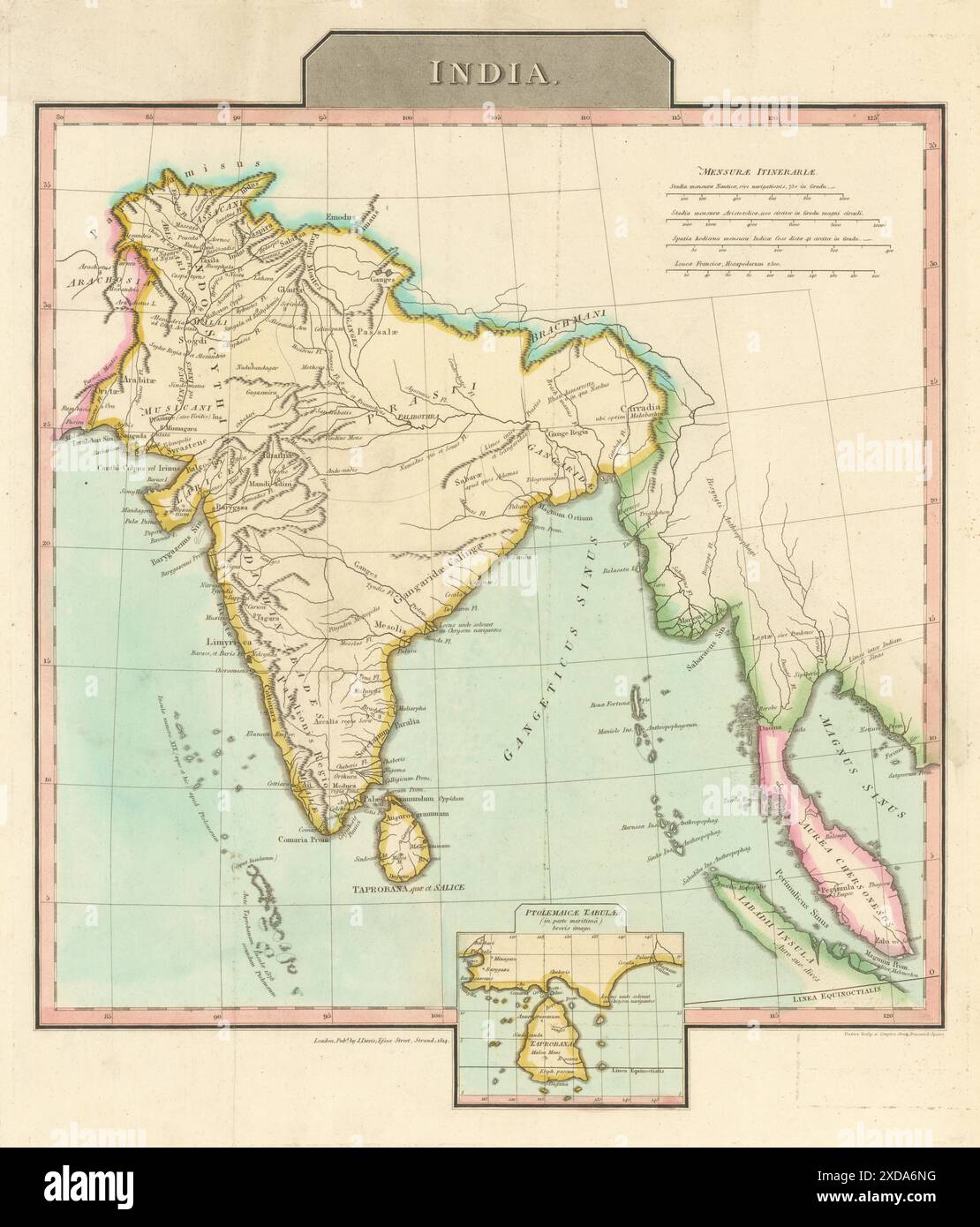 Ancient "India". Dachinabades Prasii Indo Scythi Taprobana. D'ANVILLE ...