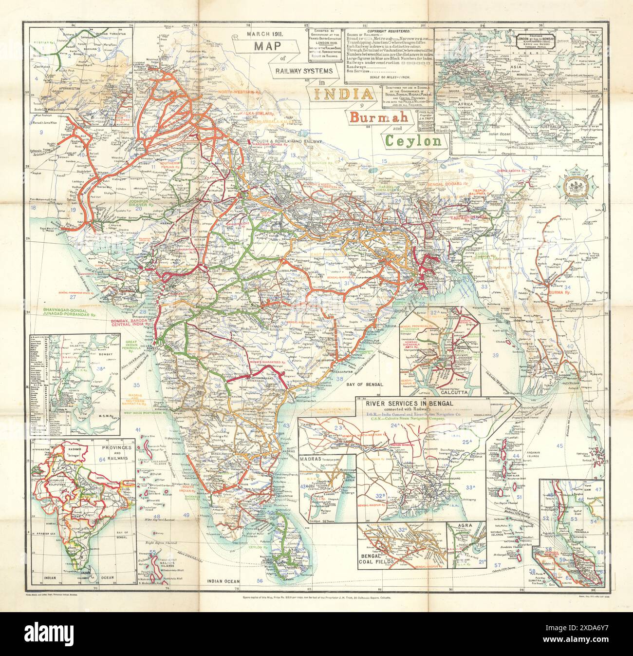 Railway map india hi-res stock photography and images - Alamy