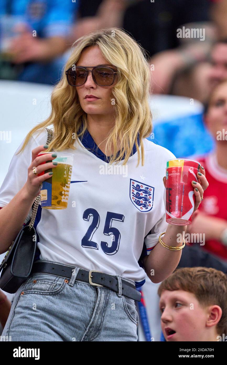 Frankfurt, Germany. June 21, 2024. Adam Wharton, ENG 25 wife Melissa ...