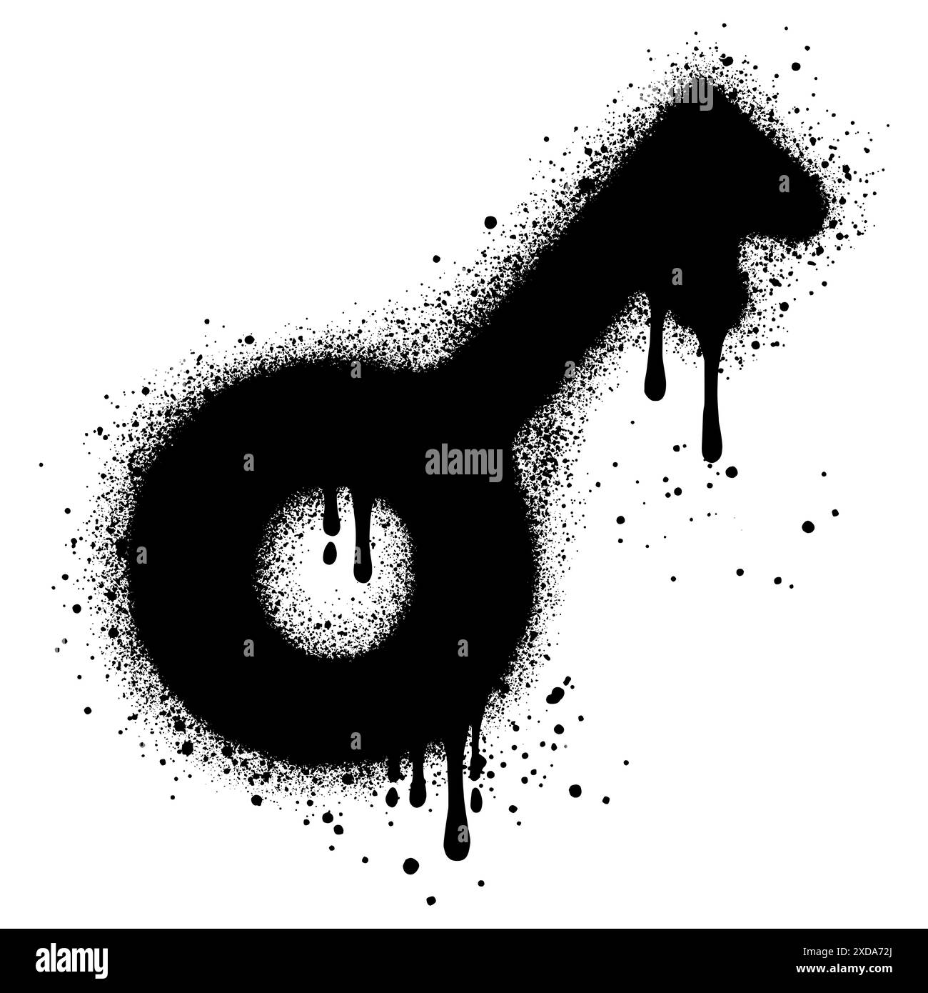 Spray Painted Graffiti Key Sprayed isolated on white background. eps 10 ...