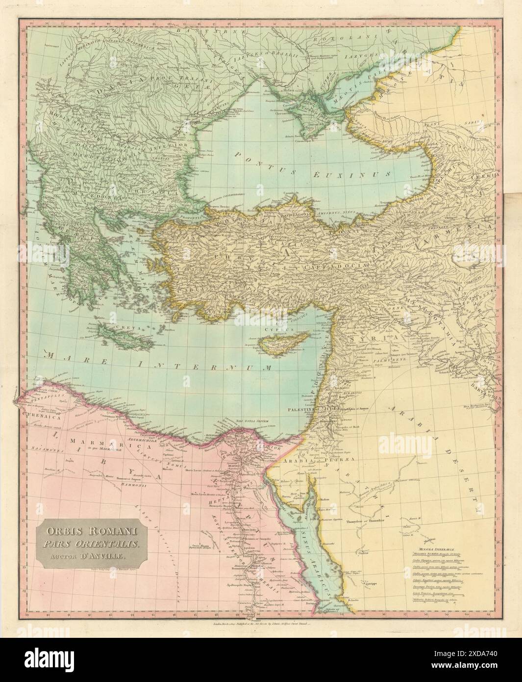 "Orbis Romani pars Orientalis". Roman Empire eastern part. D'ANVILLE ...