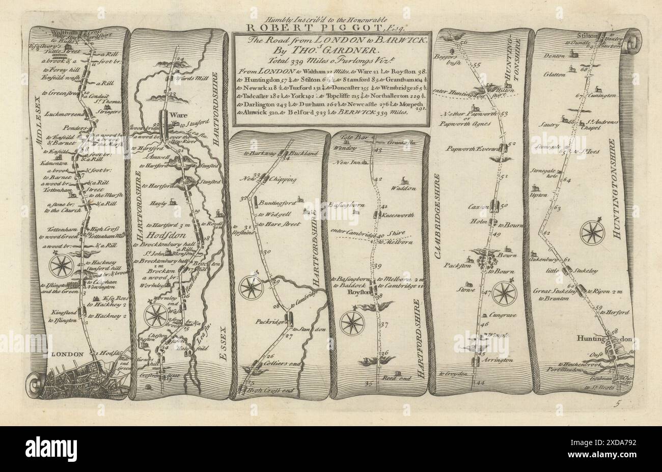 Huntingdon map hi-res stock photography and images - Alamy