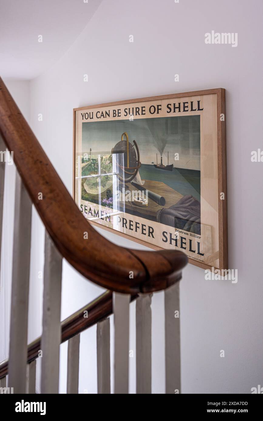 Vintage Shell-Mex poster in staircase of Grade II listed Victorian ...