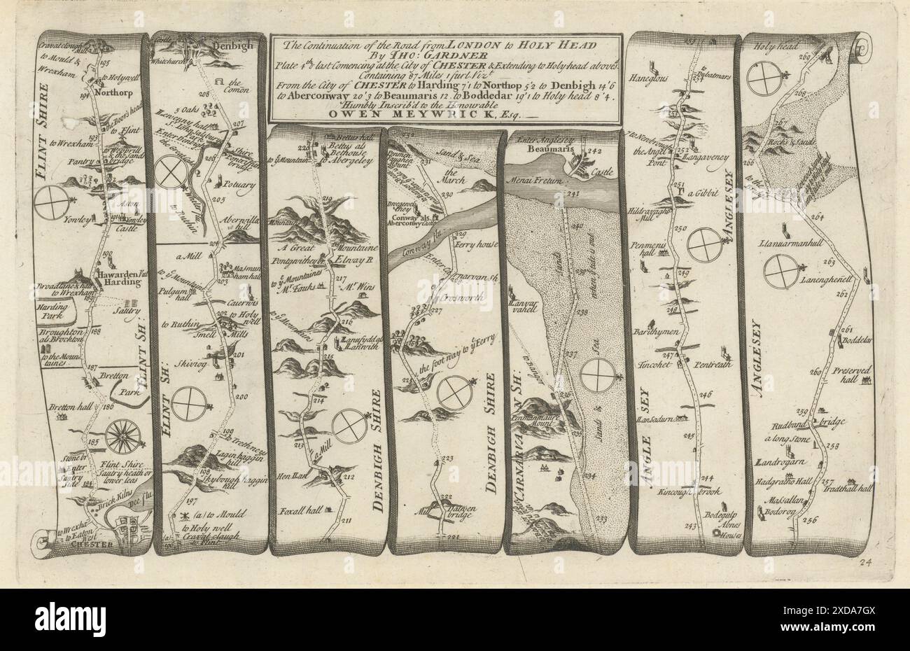 Holyhead map hi-res stock photography and images - Alamy