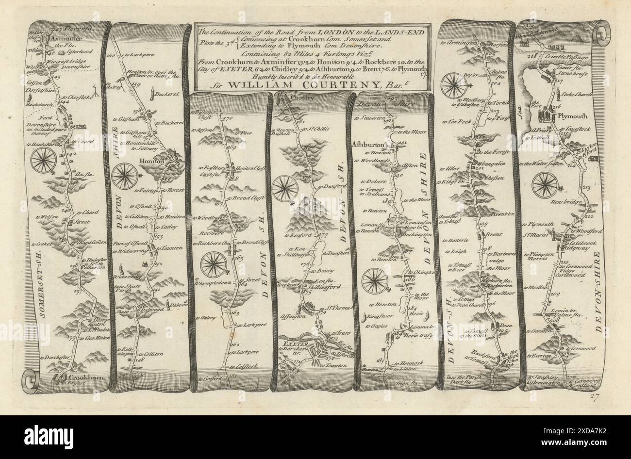 Map of axminster hi-res stock photography and images - Alamy