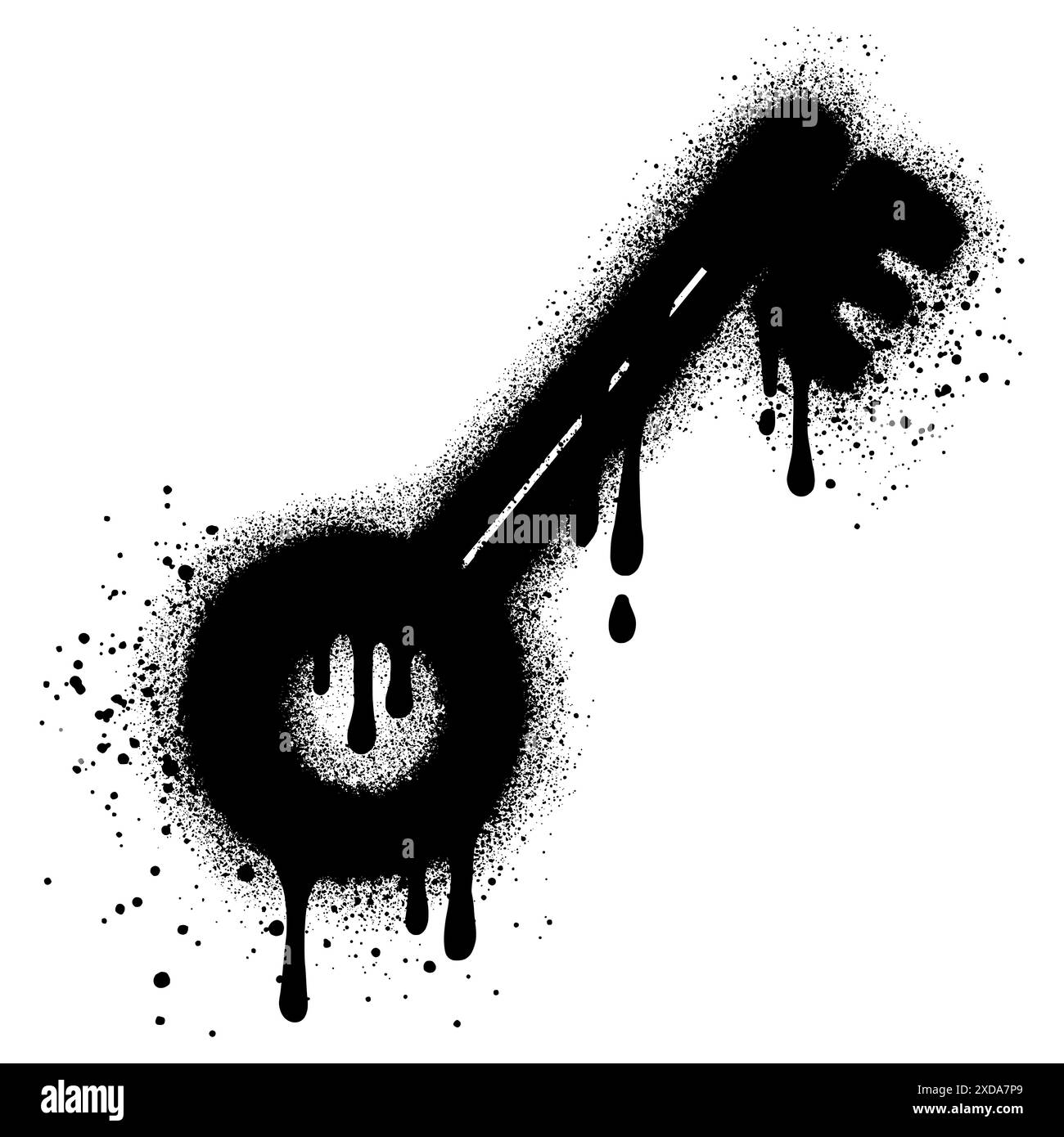 Spray Painted Graffiti Key Sprayed isolated on white background Stock ...