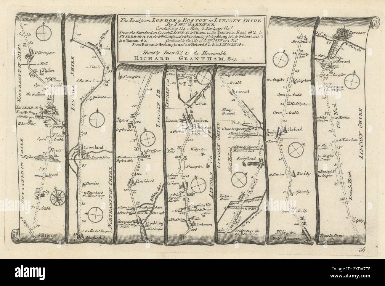 Peterborough road map hi-res stock photography and images - Alamy