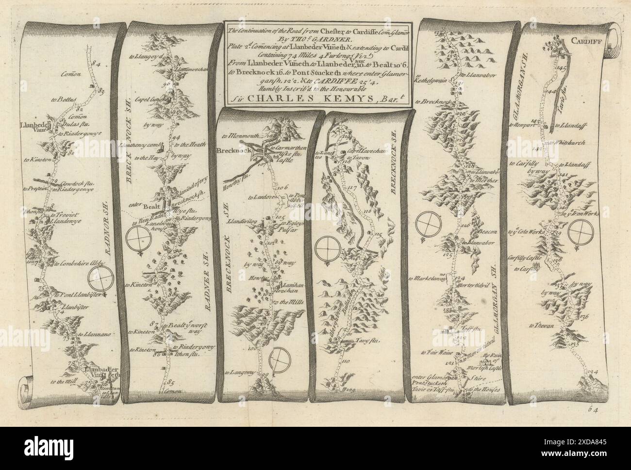 Cardiff map 18th century hi-res stock photography and images - Alamy