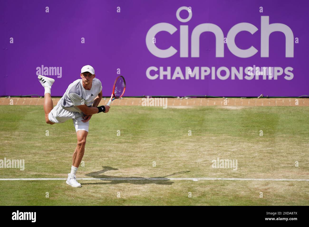 Billy Harris in action during his match against Lorenzo Musetti (not ...