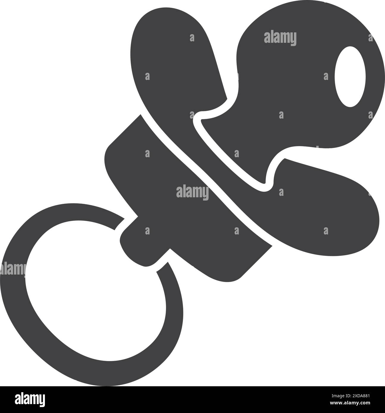 Baby pacifier icon in flat style. Nipple for newborn child vector ...