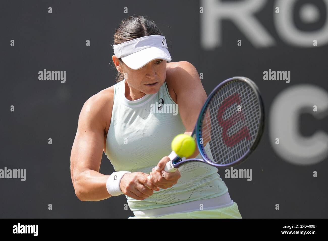 Caroline Dolehide in action against Yulia Putintseva in their women's ...