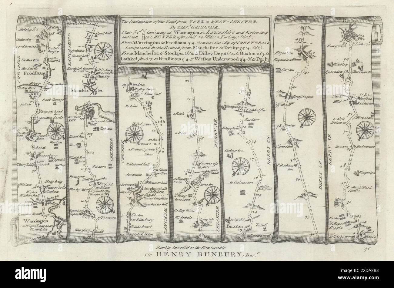 Manchester road map hi-res stock photography and images - Alamy