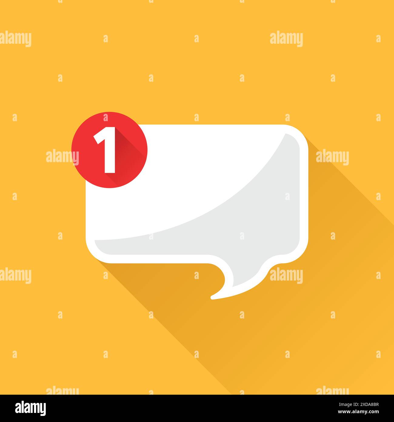 New message icon in flat style. Incoming inbox email vector ...