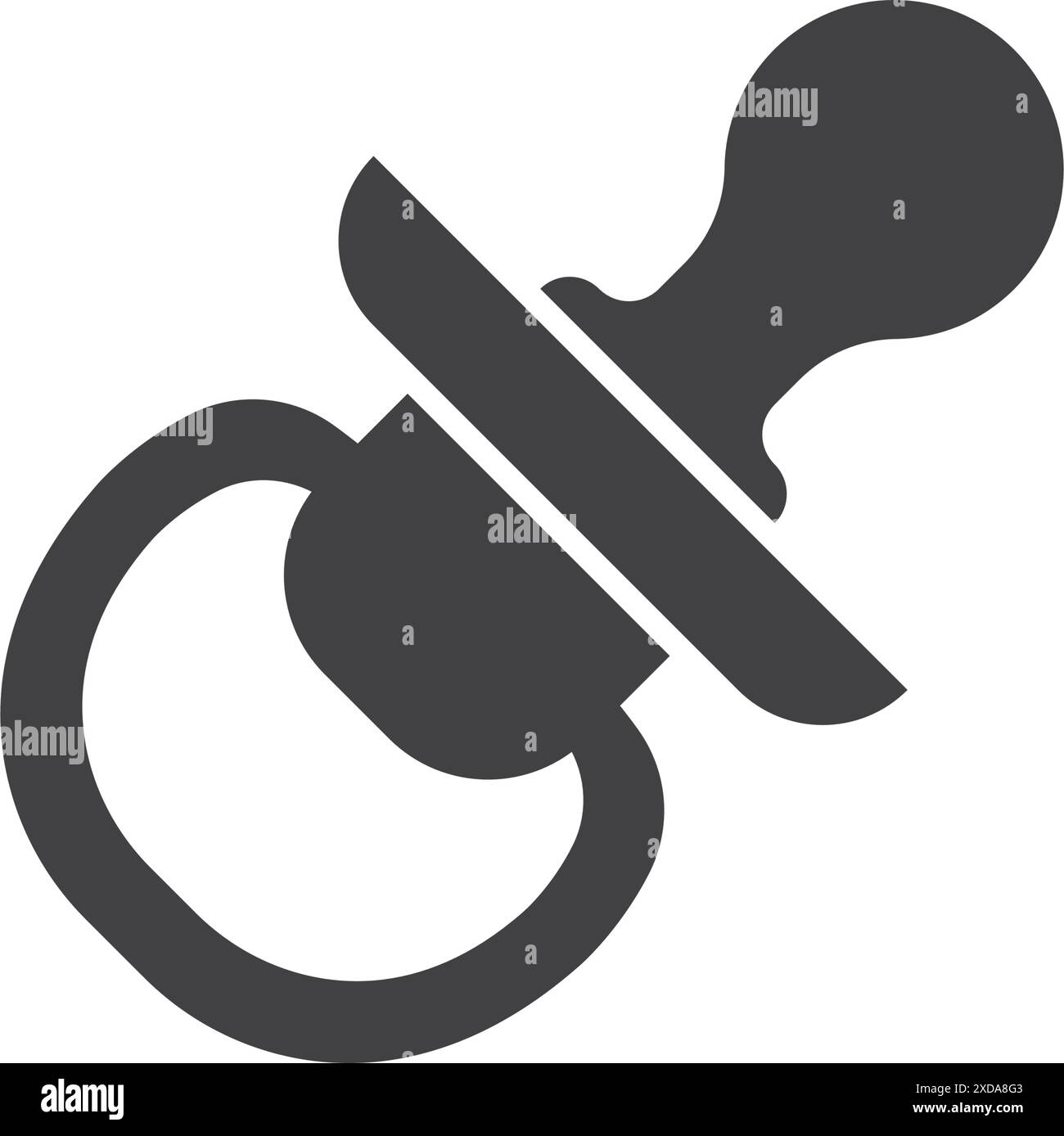 Baby pacifier icon in flat style. Nipple for newborn child vector ...