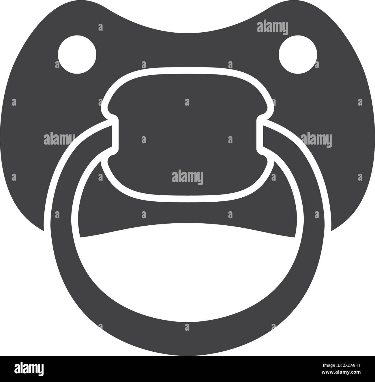 Baby pacifier icon in flat style. Nipple for newborn child vector ...