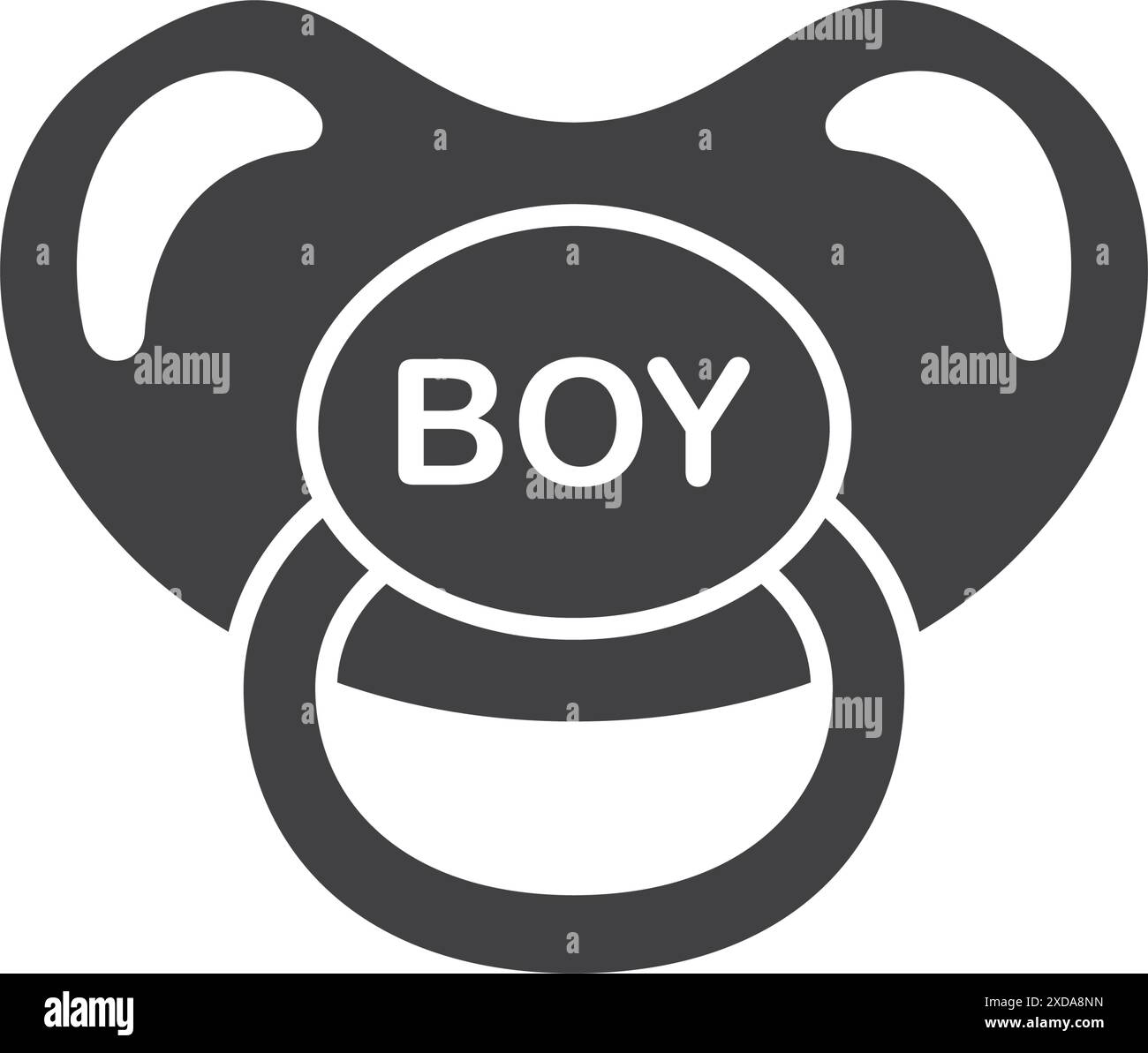 Baby pacifier icon in flat style. Nipple for newborn child vector ...