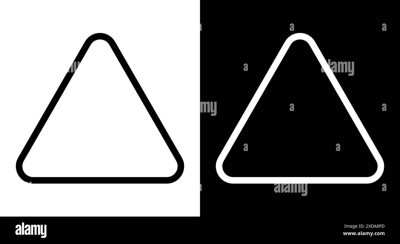 Triangle rounded corners silhouette icon. Triangle shape illustration ... Triangle rounded corners silhouette icon. Triangle shape illustration ...