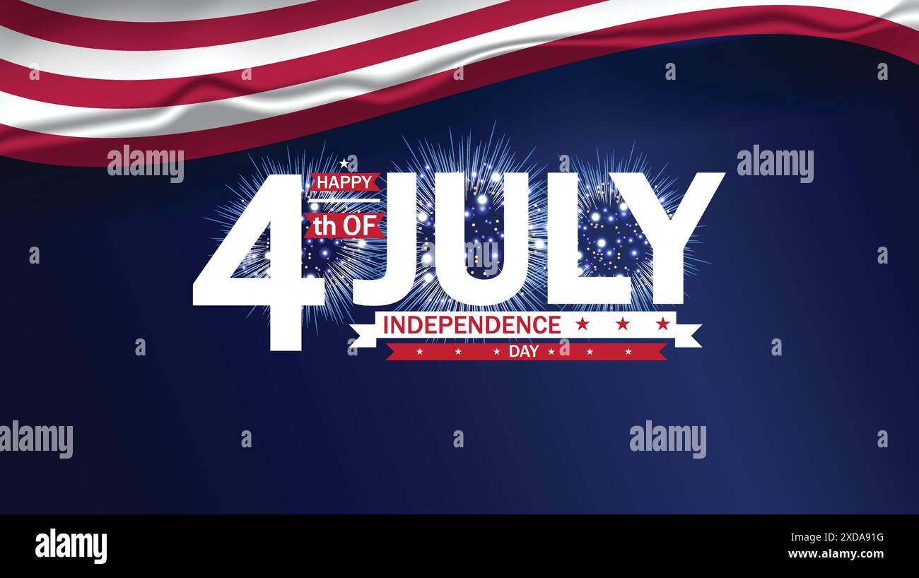 Patriotic 4th of July background featuring the American flag and ...