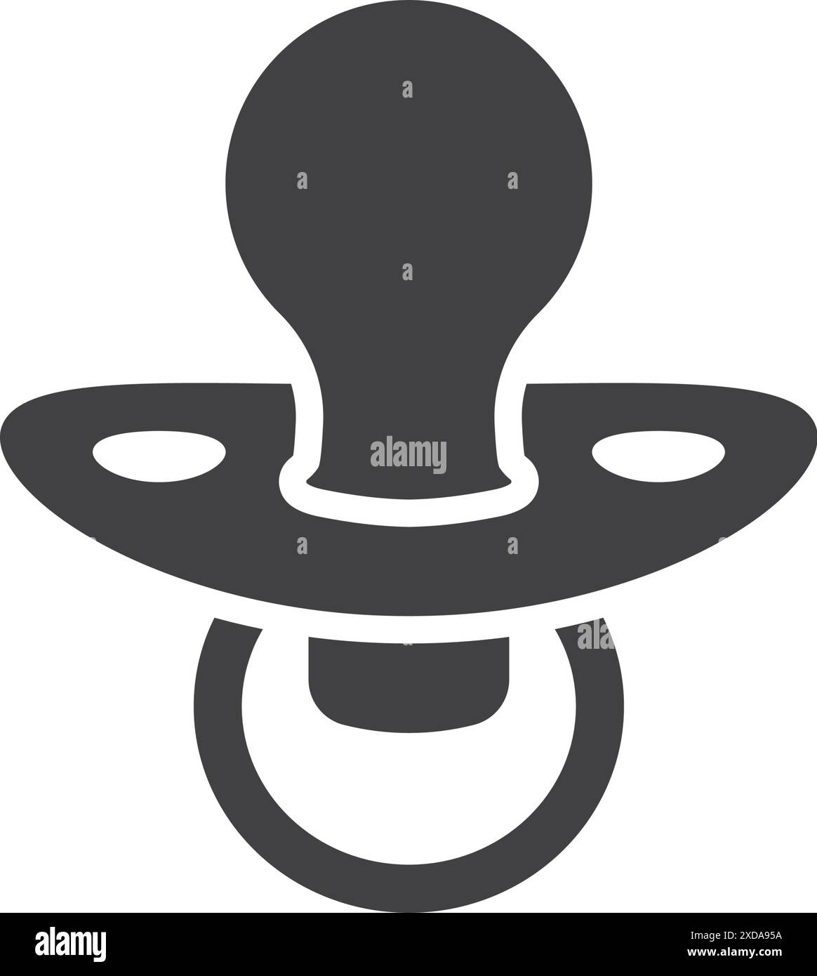 Baby pacifier icon in flat style. Nipple for newborn child vector ...