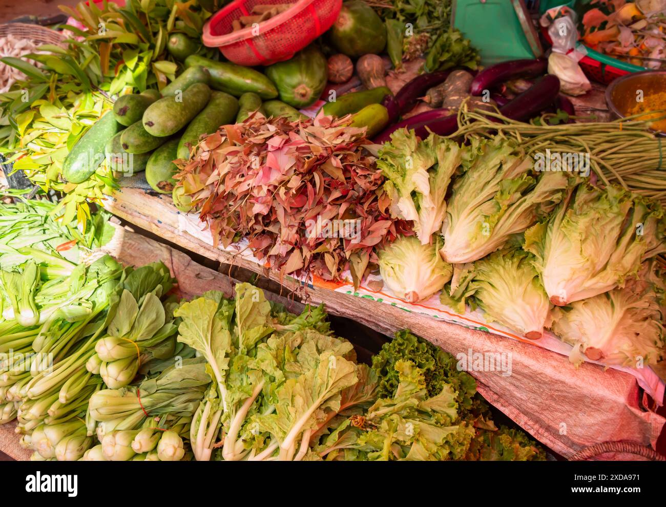 Fruits and vegetables on local market in Cambodia Stock Photo - Alamy