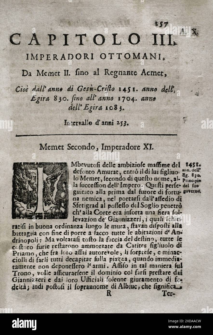 "Mappamondo Istorico". Volume VI. Part I. Second chapter. Ottoman ...